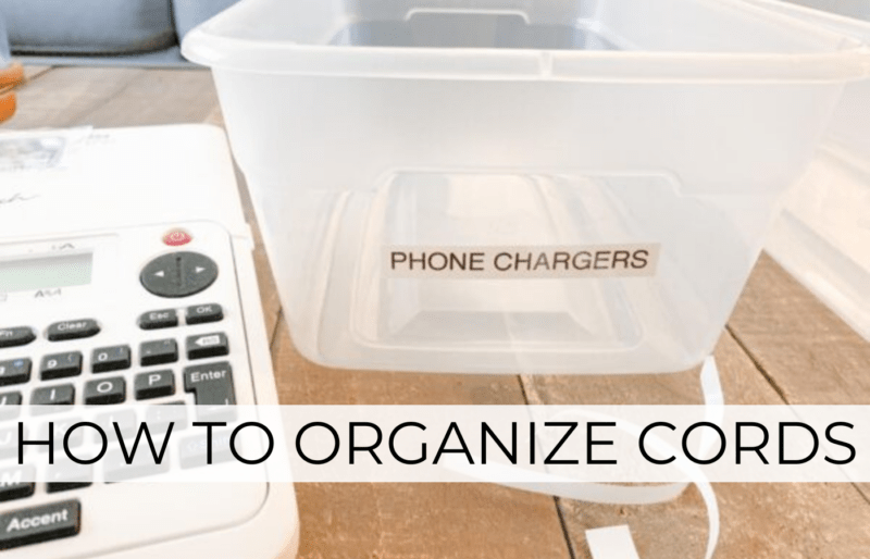 How to Organize Cords and FREE Printable Labels - Full Circle With Jess