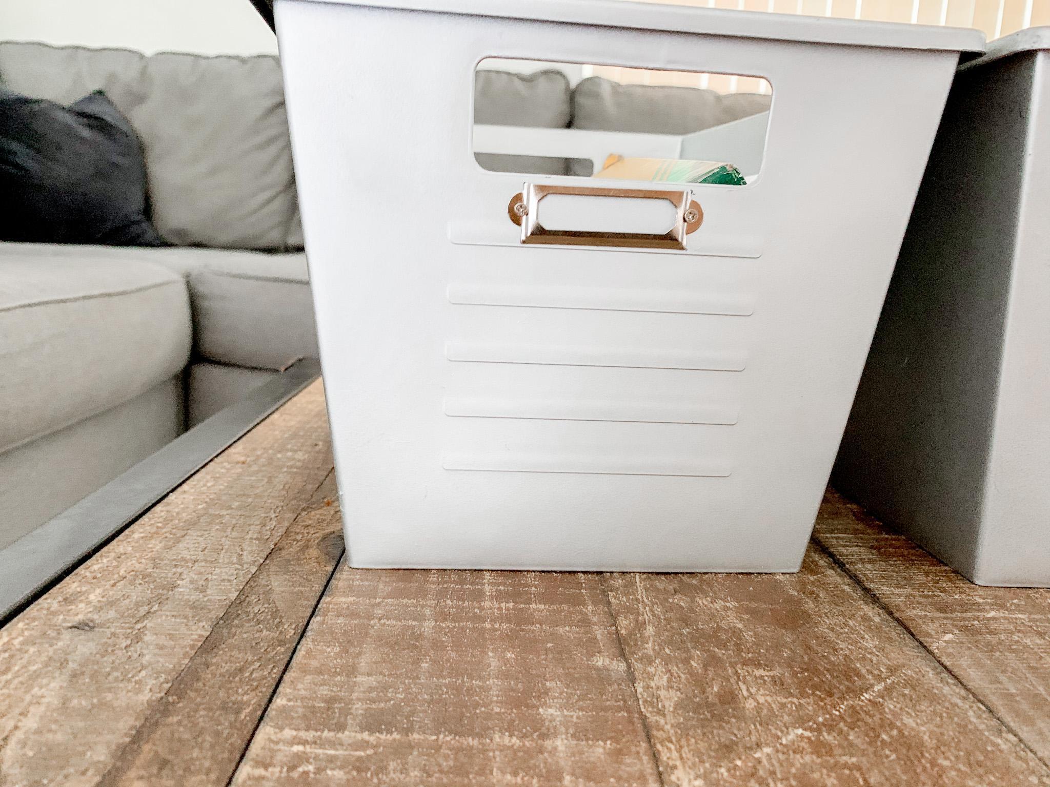 How to make DIY Locker Bins with Dollar Tree Bins.