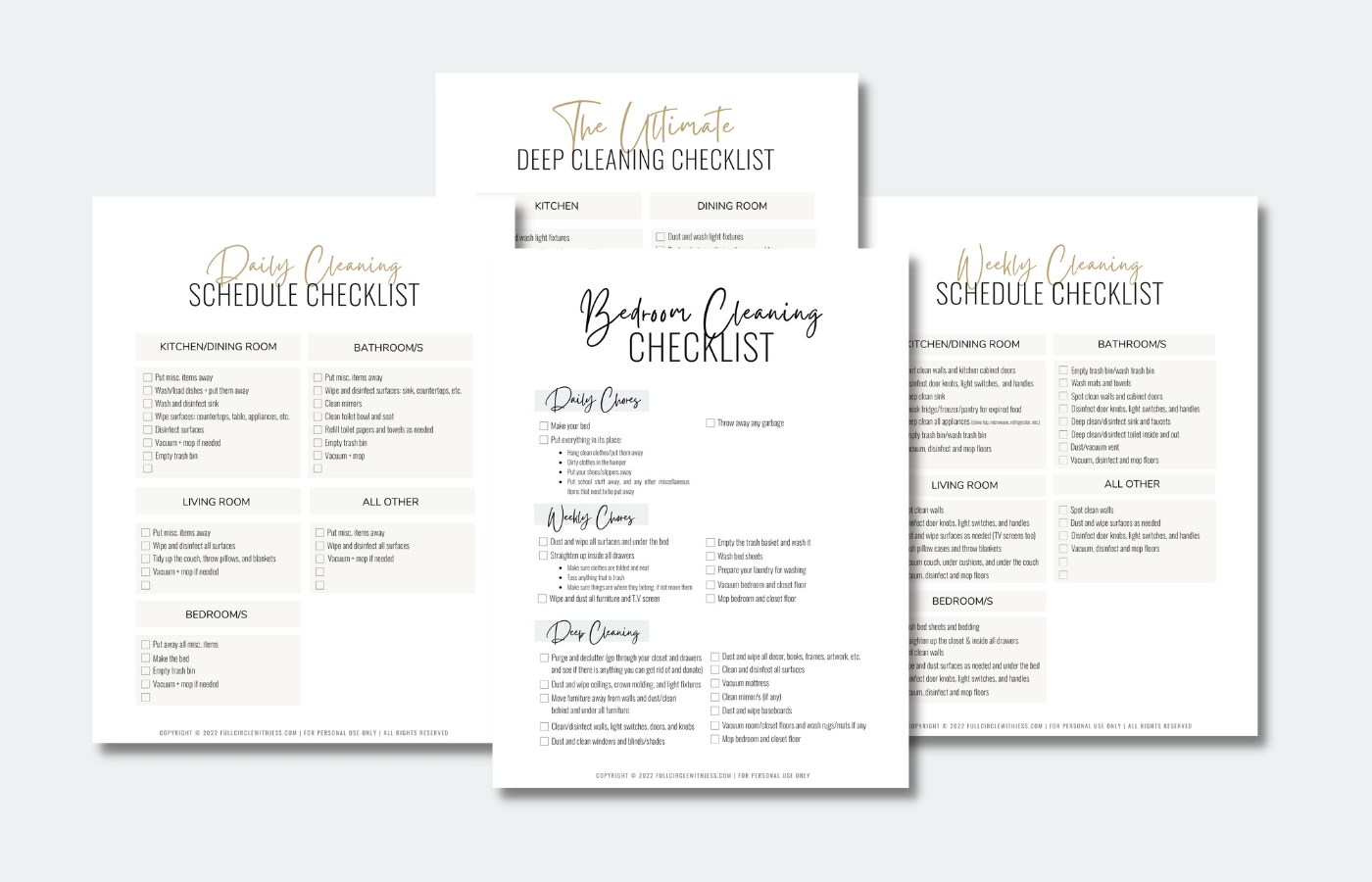 House Cleaning | Realistic House Cleaning Checklists That'll Actually ...