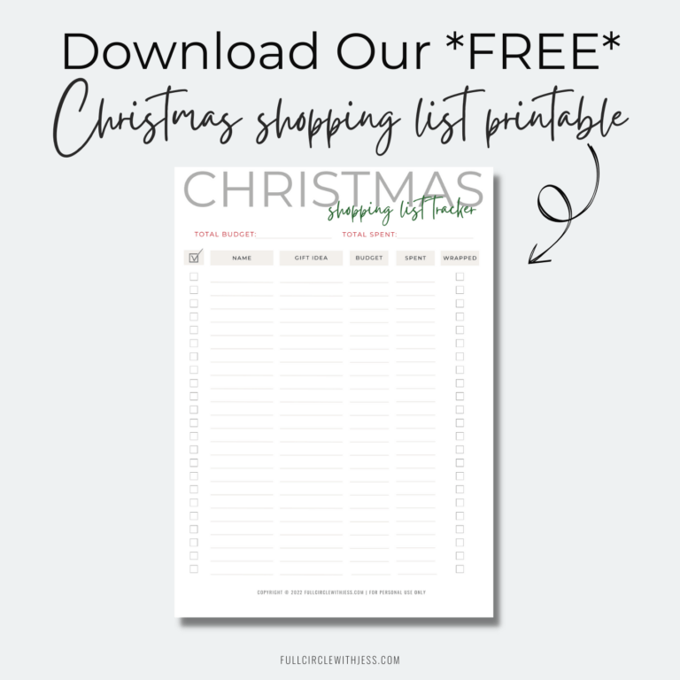Christmas Shopping List Printable | Just What You Need To Stay ...