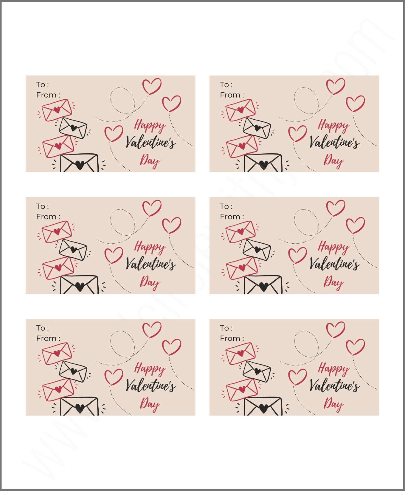 Free Valentine Gift Tag Printables - Full Circle With Jess