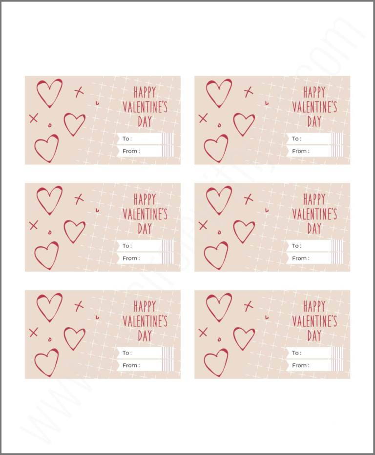 Free Valentine Gift Tag Printables - Full Circle With Jess